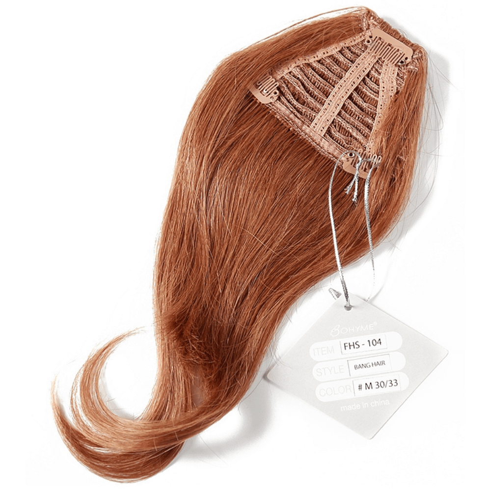 8" Bohyme Classic - Hand Tied Bang Piece - Ashland - FINAL SALE